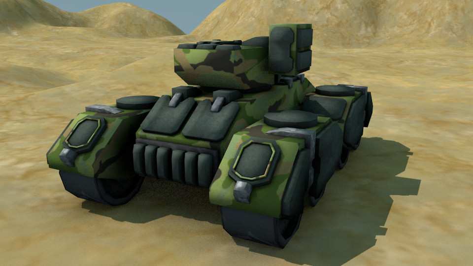 ArtStation - Low poly Fiction Tank Model | Game Assets