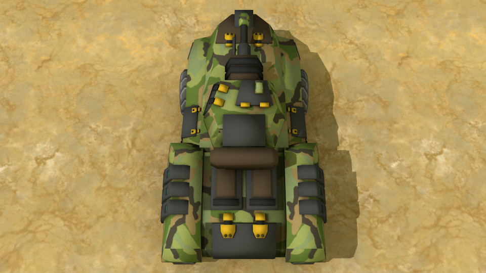 ArtStation - Low poly Fiction Tank Model | Game Assets