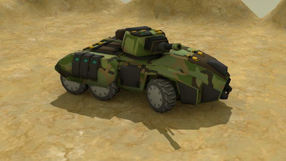 ArtStation - Low poly Fiction Tank Model | Game Assets
