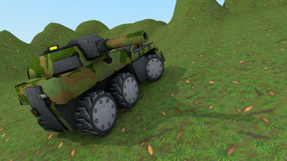 ArtStation - Low poly Fiction Tank Model | Game Assets