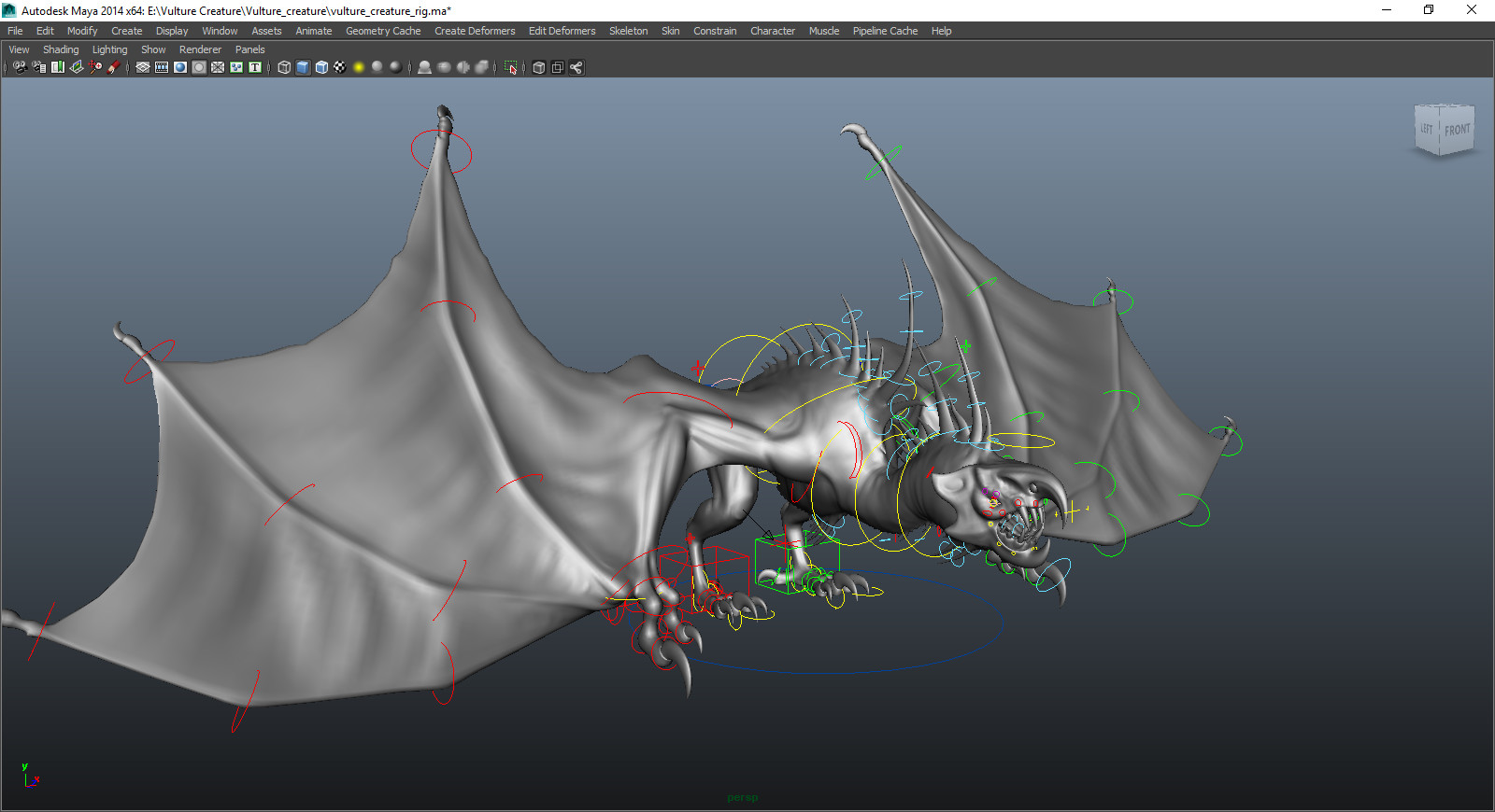 ArtStation - Vulture Dragon Maya rig | Resources