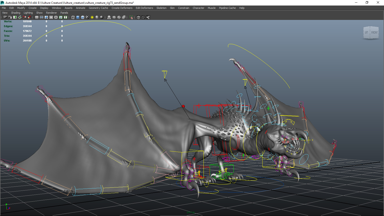 ArtStation - Vulture Dragon Maya rig | Resources