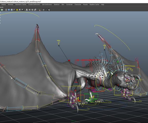 ArtStation - Vulture Dragon Maya rig | Resources