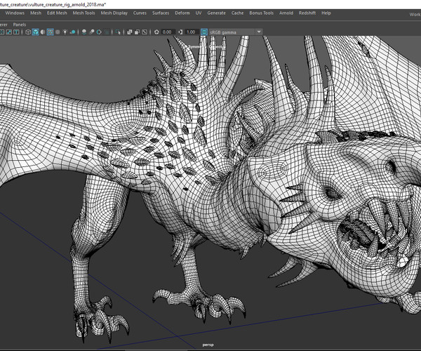 ArtStation - Vulture Dragon Maya rig | Resources