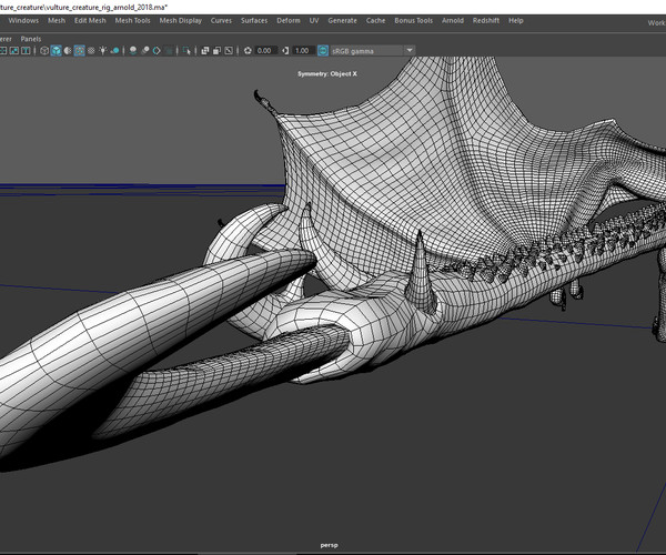 ArtStation - Vulture Dragon Maya rig | Resources