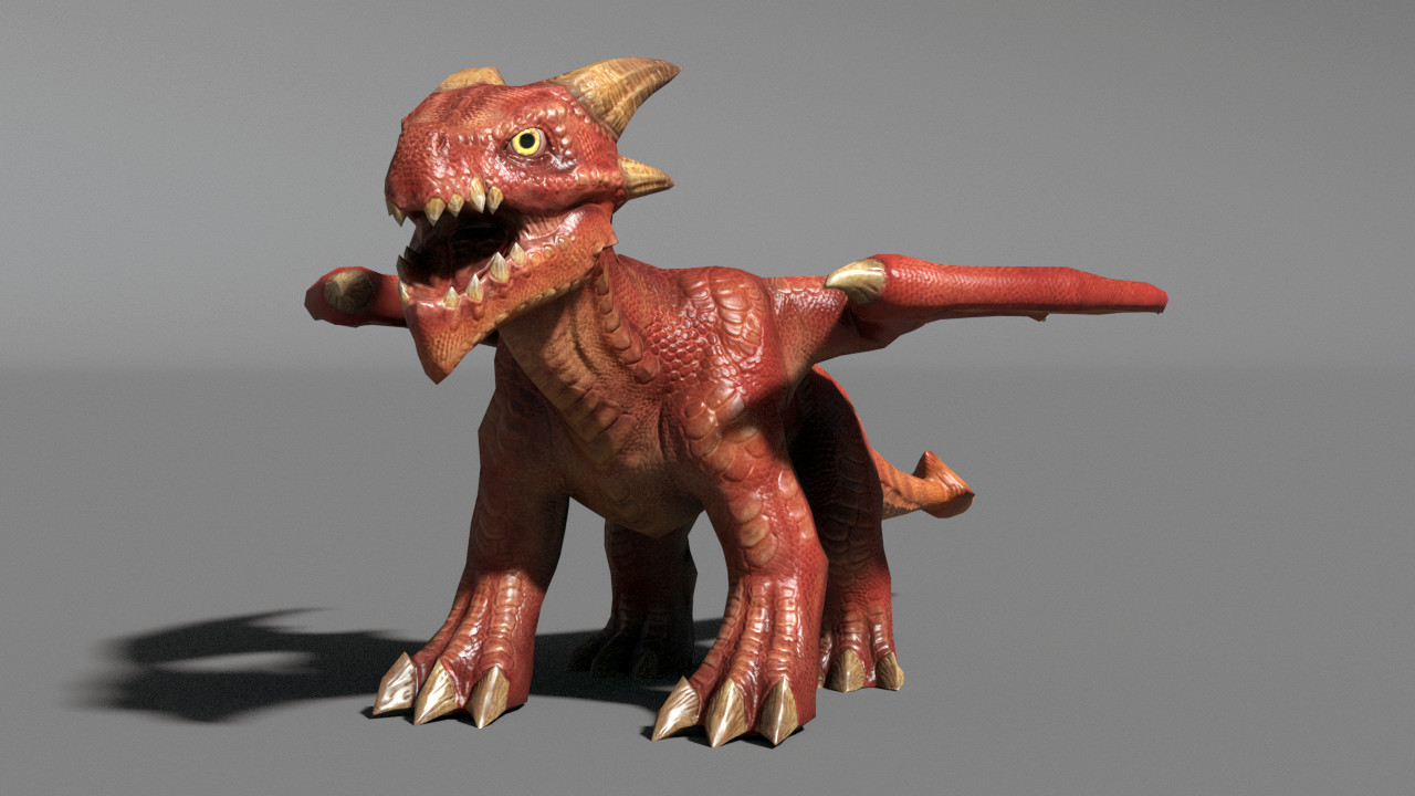 ArtStation - Dragol - the little dragon (Maya Rig) | Resources