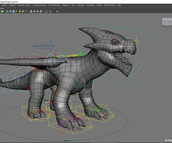 ArtStation - Dragol - the little dragon (Maya Rig) | Resources