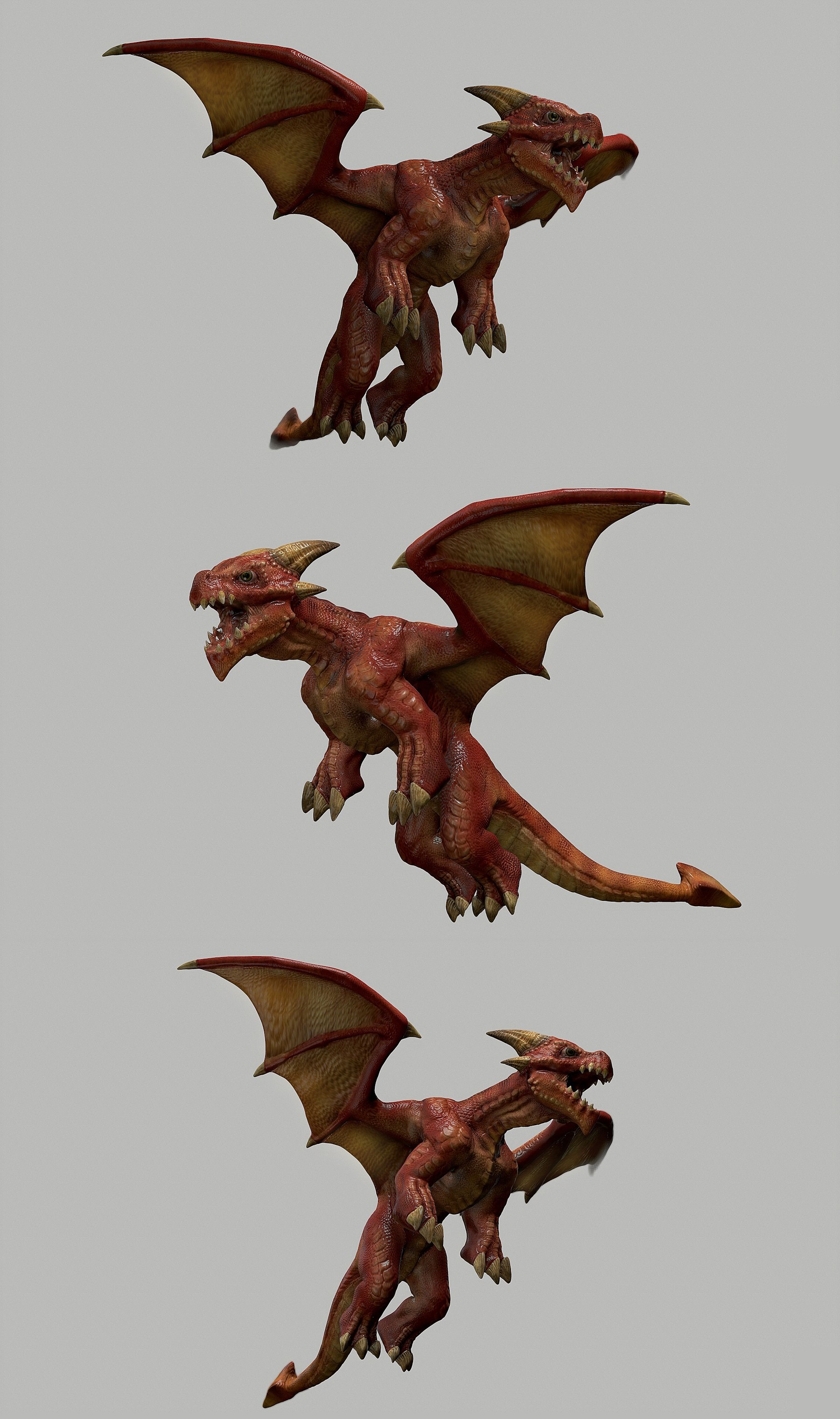 ArtStation - Dragol - the little dragon (Maya Rig) | Resources