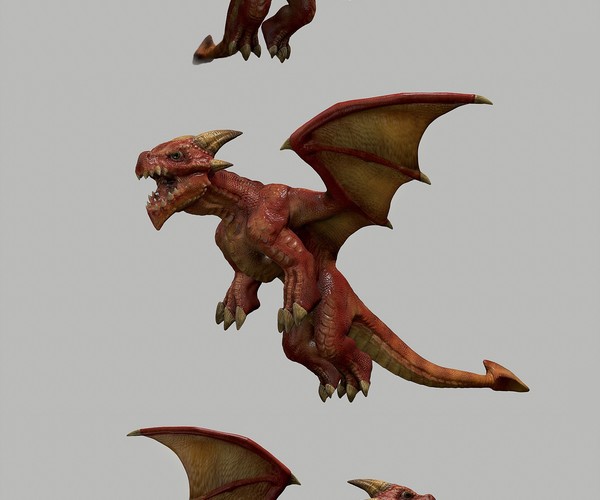 ArtStation - Dragol - the little dragon (Maya Rig) | Resources