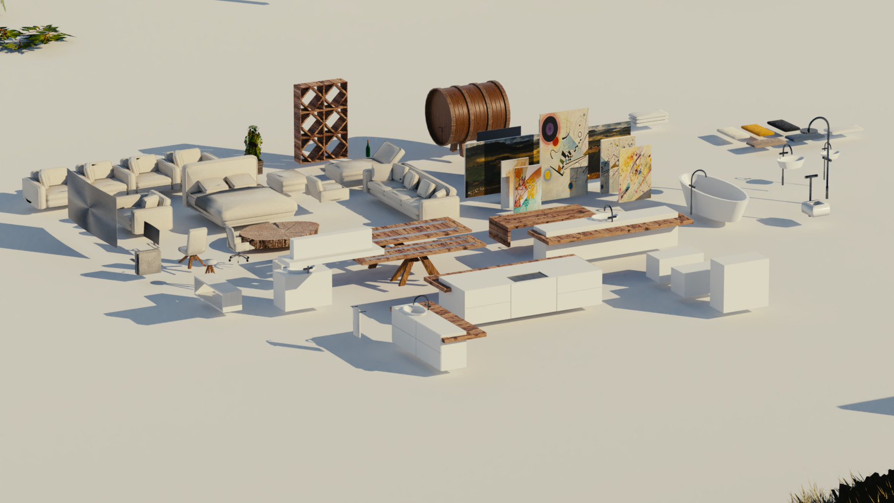 ArtStation - Modular Double Mansion Assets Pack | Resources