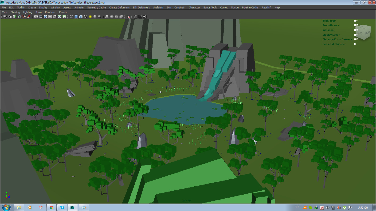 ArtStation - Boxy Forest Maya scenes | Resources