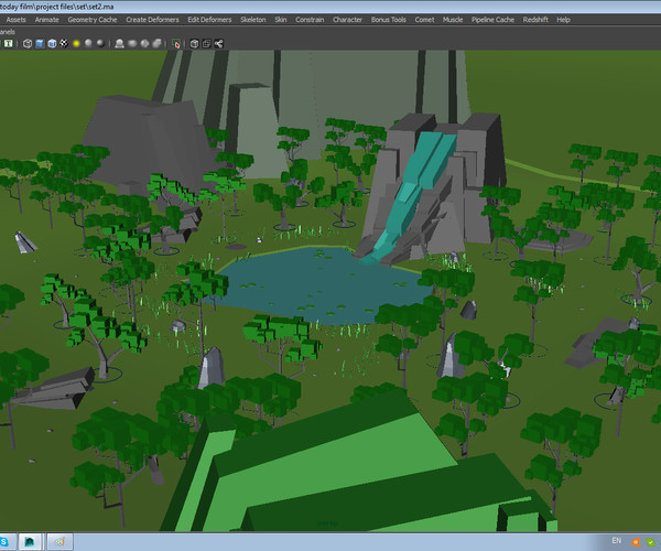 ArtStation - Boxy Forest Maya scenes | Resources