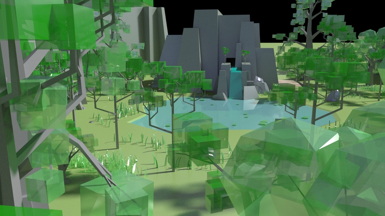 ArtStation - Boxy Forest Maya scenes | Resources