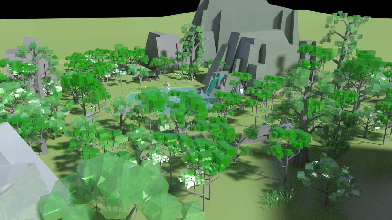 ArtStation - Boxy Forest Maya scenes | Resources