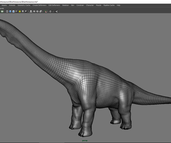 ArtStation - Brachiosaurus Dinosaur Maya Rig | Resources