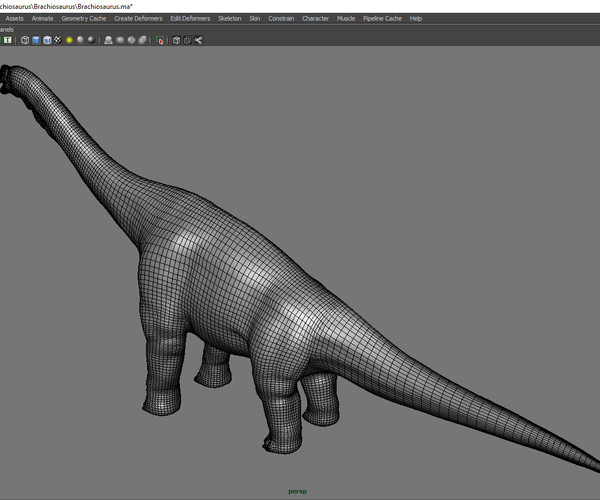 ArtStation - Brachiosaurus Dinosaur Maya Rig | Resources
