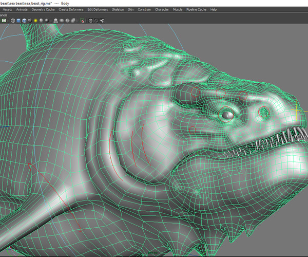 ArtStation - Sea Beast Maya Rig | Resources