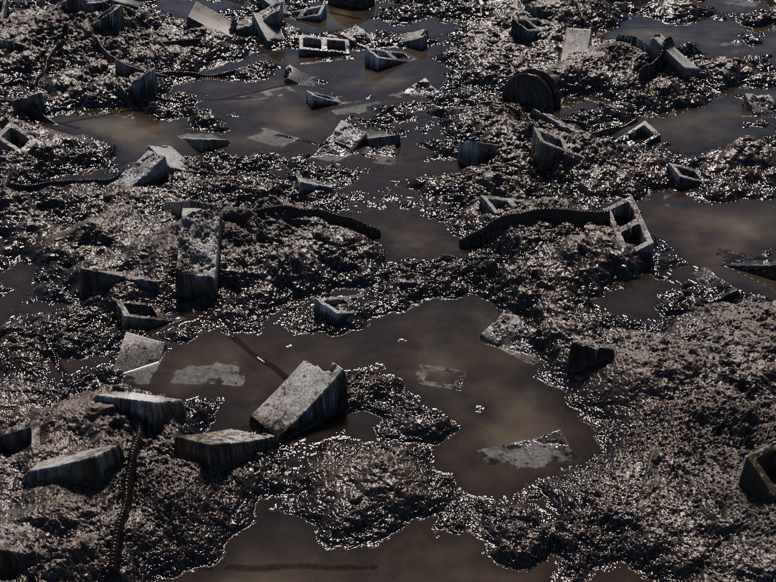 ArtStation - Muddy Junkyard Scene with Props and Debris | Game Assets