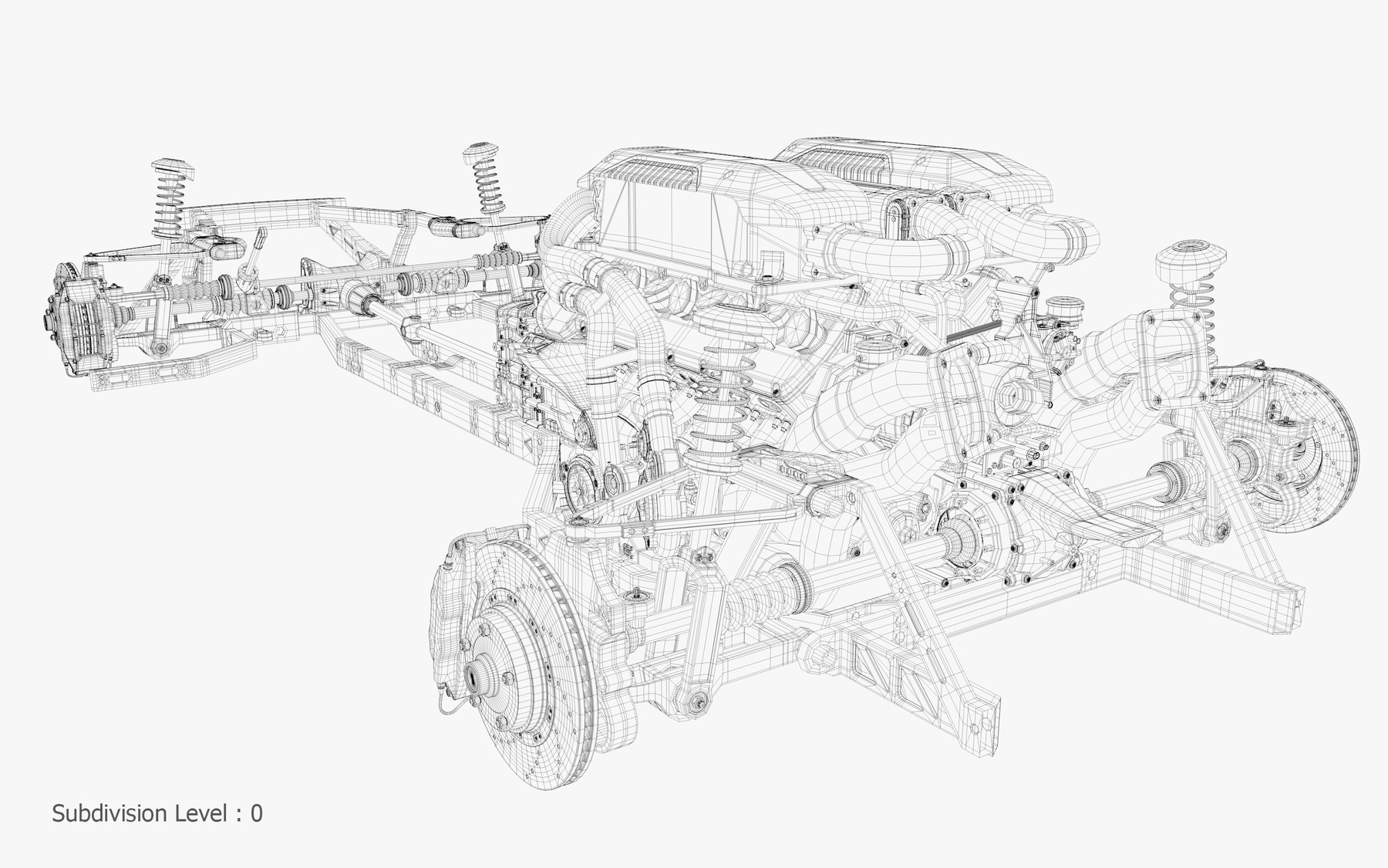 ArtStation - 3D Concept Car and Chassis | Game Assets