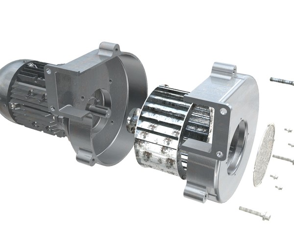 ArtStation - Industrial Centrifugal Blower Fan - Animated 3D model ...