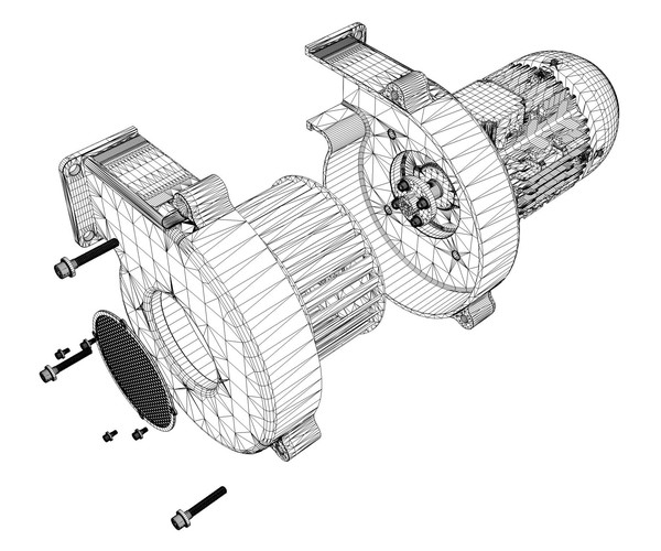 ArtStation - Industrial Centrifugal Blower Fan - Animated 3D model ...