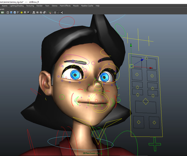 ArtStation - Janine Female character Maya Rig | Resources