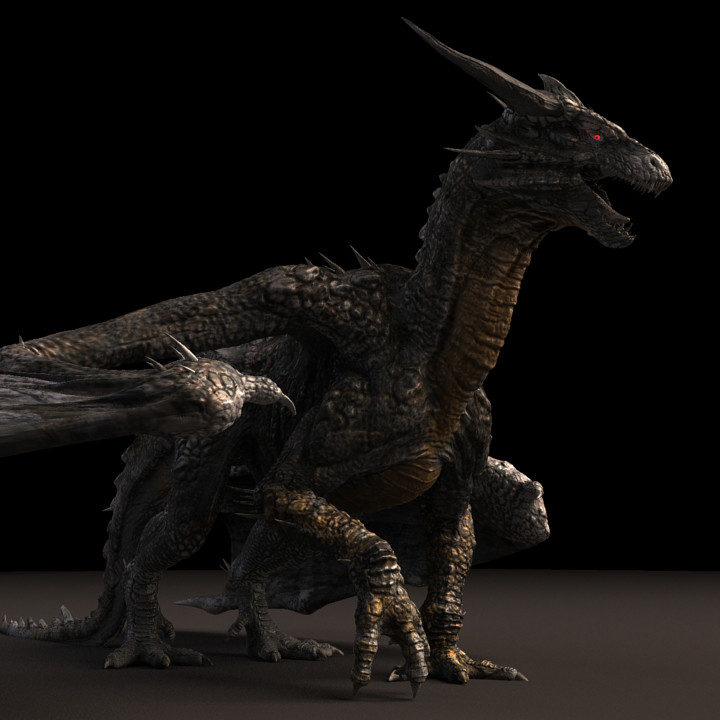 ArtStation - Stone Dragon Maya Rig | Game Assets