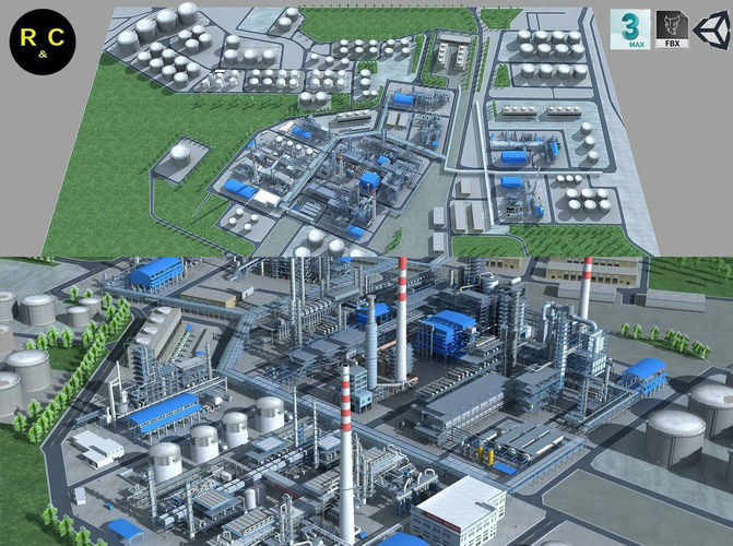 ArtStation - Complete Refinery Scene | Resources