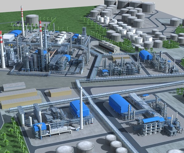 ArtStation - Complete Refinery Scene | Resources