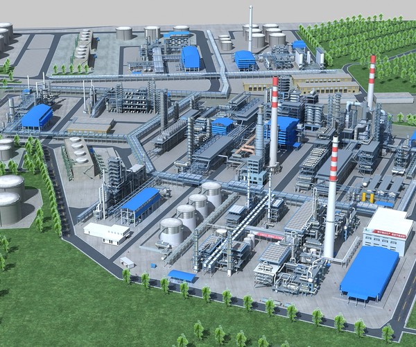 ArtStation - Complete Refinery Scene | Resources