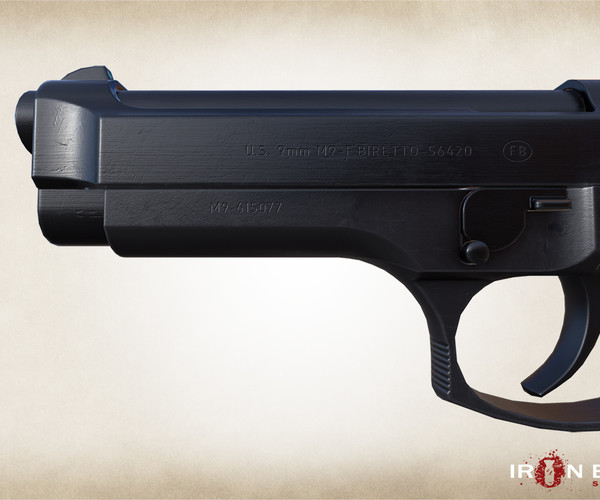 ArtStation - FPS M9 Beretta Pistol | Resources