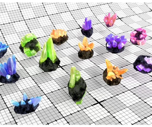 ArtStation - Best Crystals - 75 Crystal Gems | Game Assets