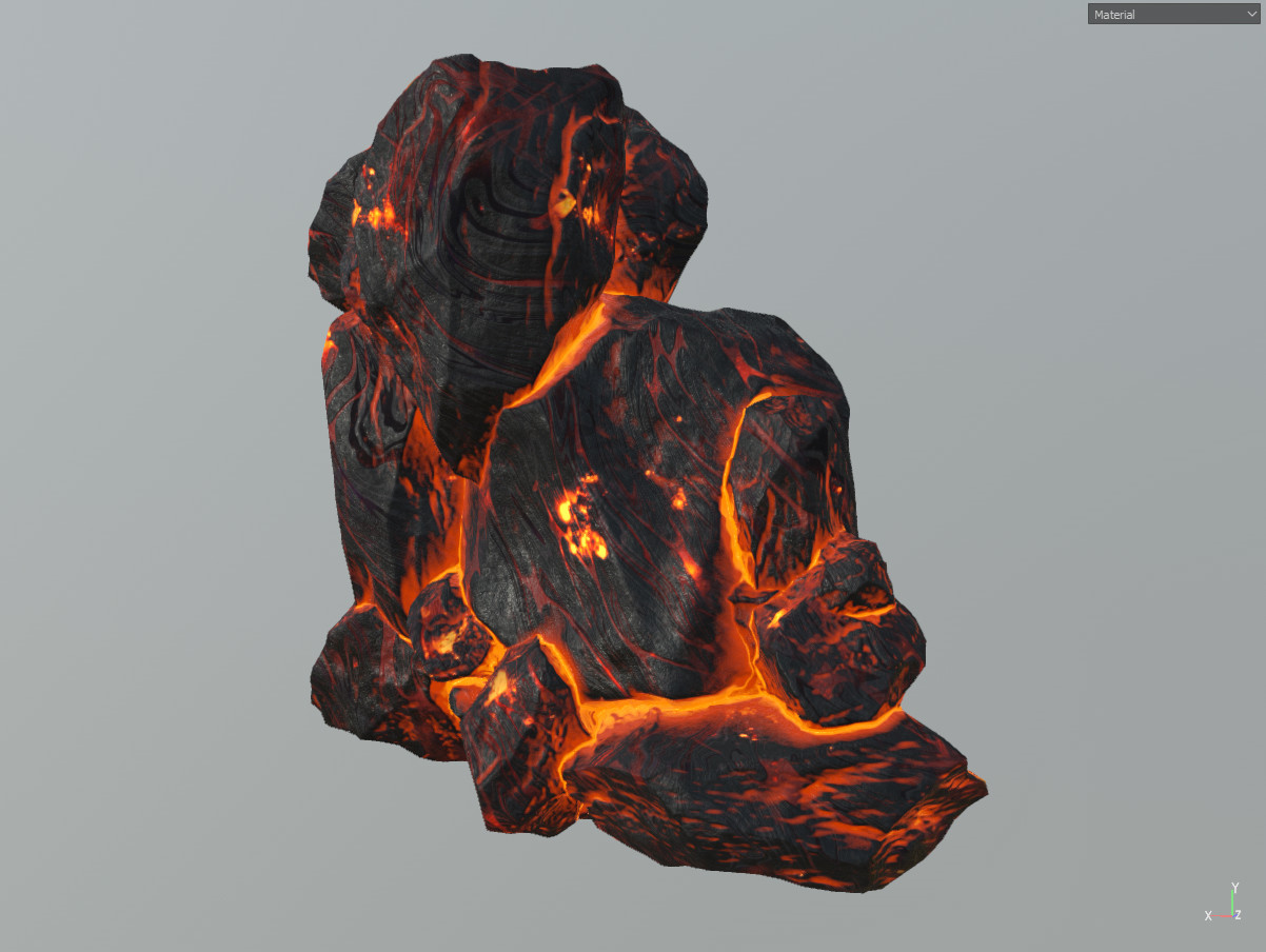 ArtStation - Low poly Realistic Lava Block Modular Pack | Game Assets