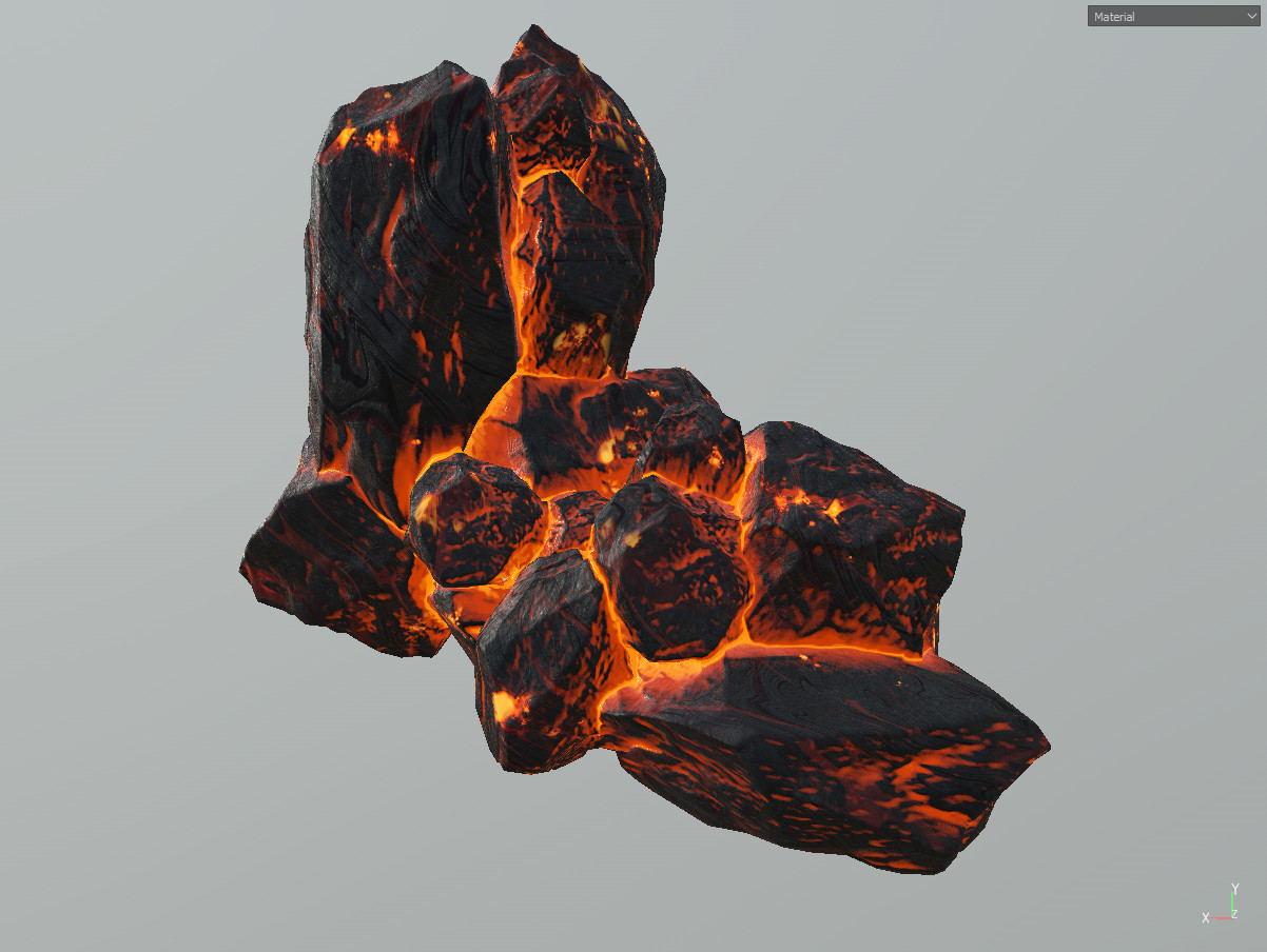 ArtStation - Low poly Realistic Lava Block Modular Pack | Game Assets
