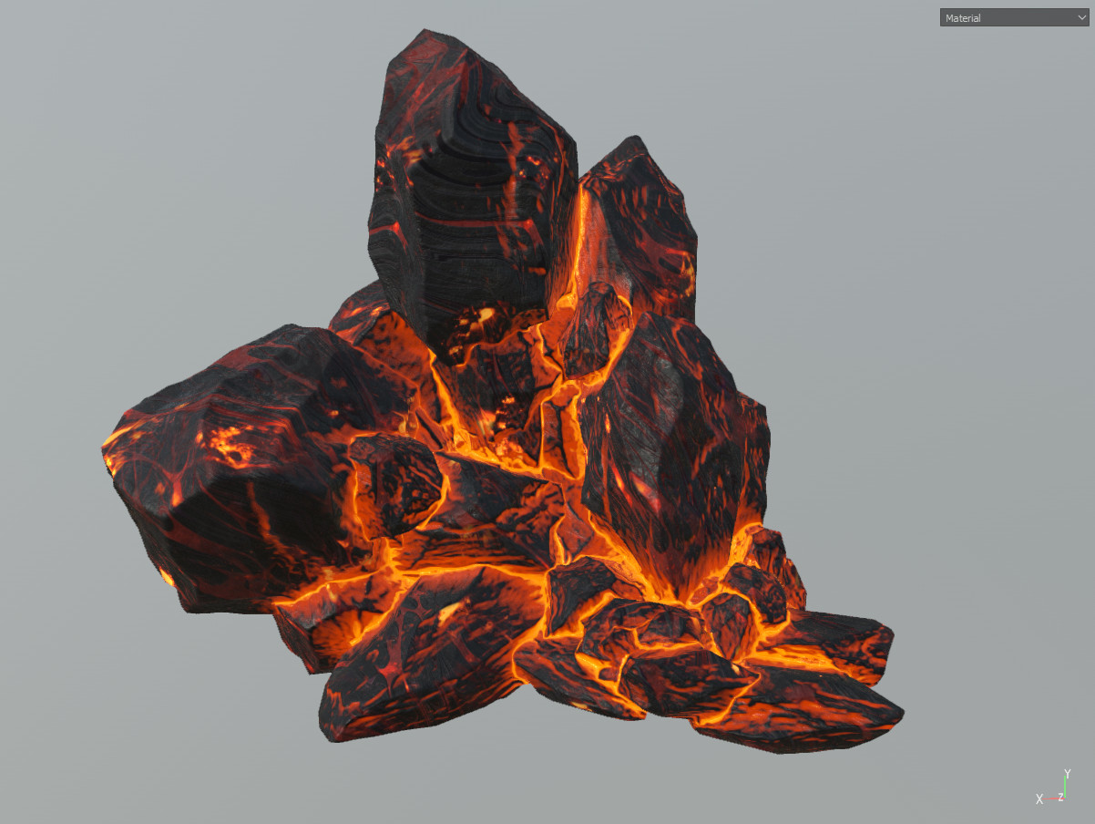 ArtStation - Low poly Realistic Lava Block Modular Pack | Game Assets