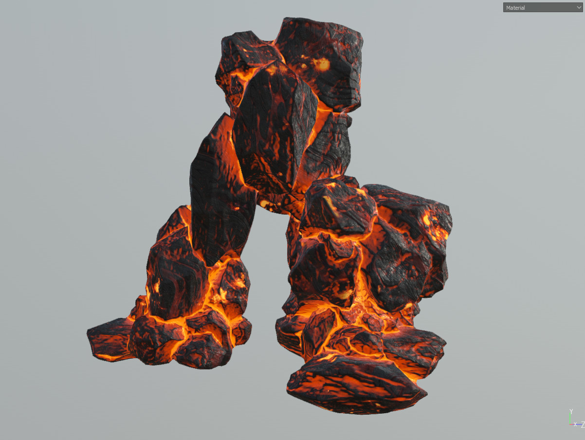 ArtStation - Low poly Realistic Lava Block Modular Pack | Game Assets