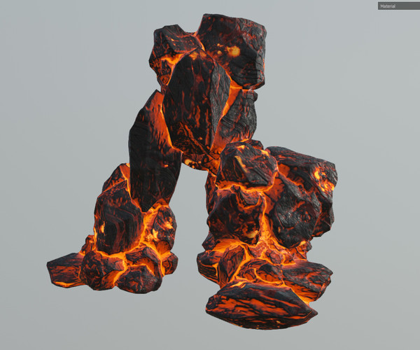 ArtStation - Low poly Realistic Lava Block Modular Pack | Game Assets