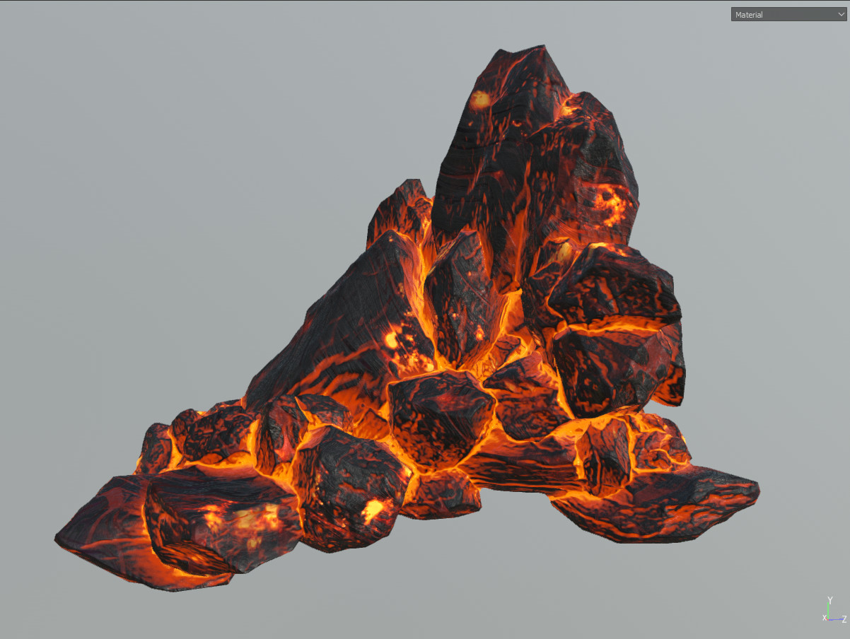ArtStation - Low poly Realistic Lava Block Modular Pack | Game Assets