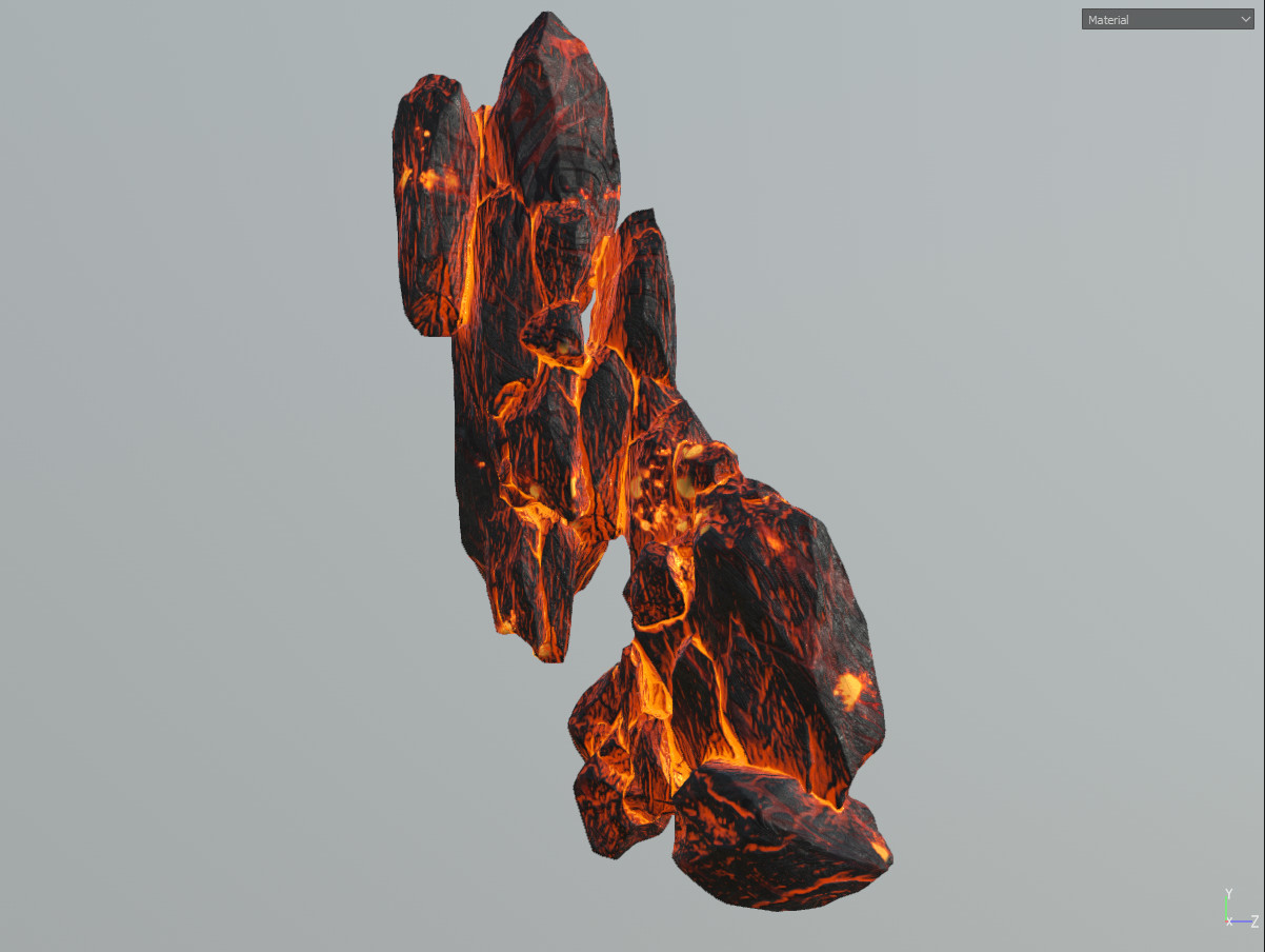ArtStation - Low poly Realistic Lava Block Modular Pack | Game Assets