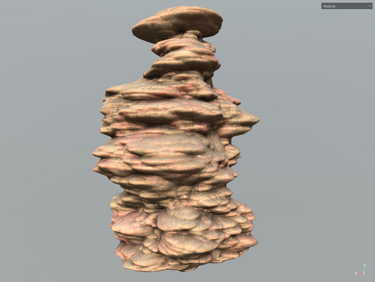 ArtStation - Low poly Sand Stone Column Cliff Modular Pack | Game Assets