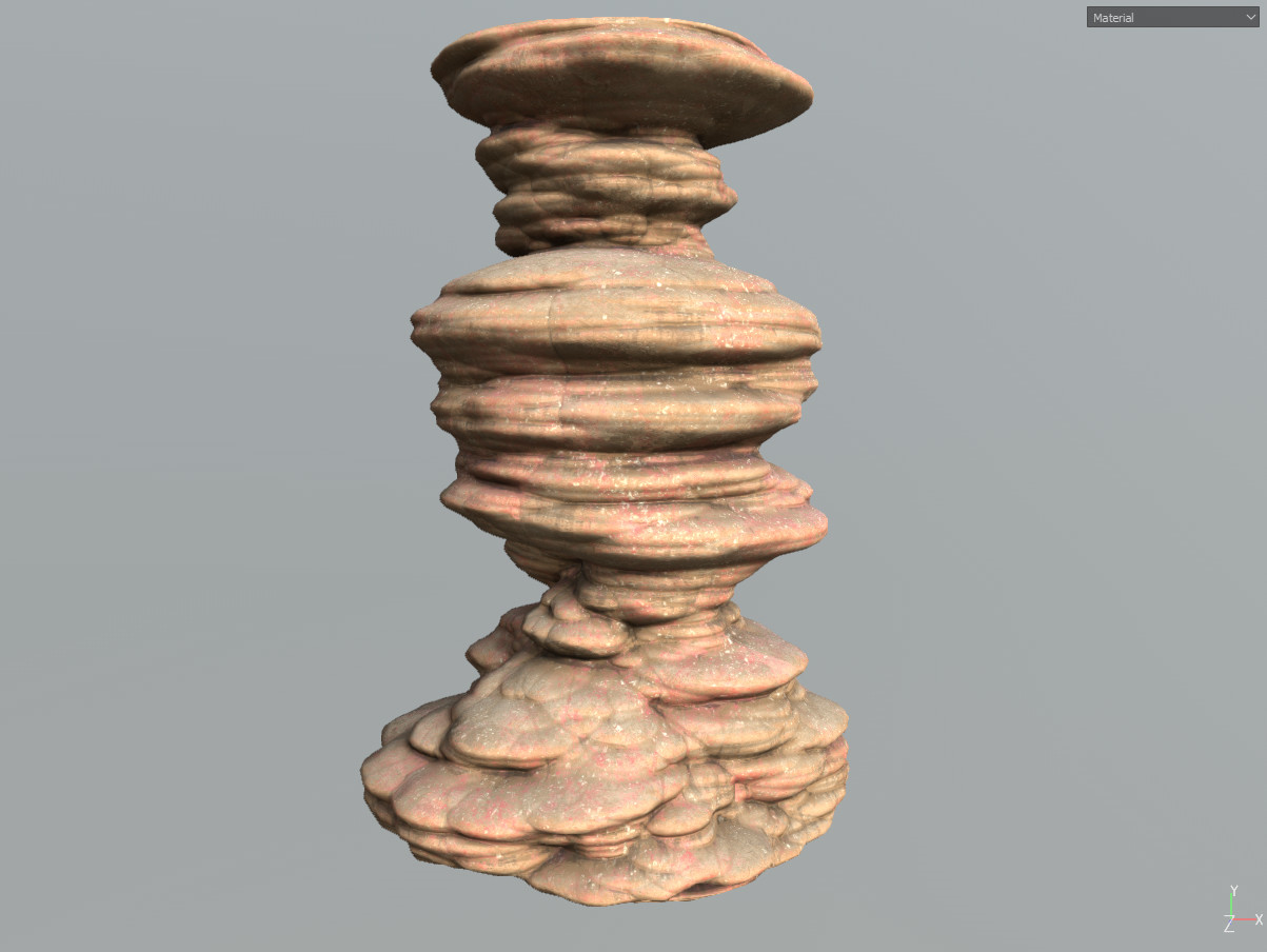 ArtStation - Low poly Sand Stone Column Cliff Modular Pack | Game Assets