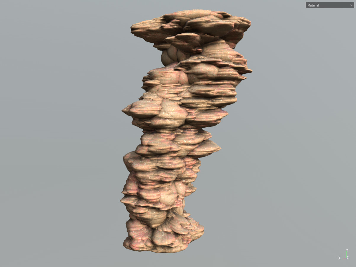 ArtStation - Low poly Sand Stone Column Cliff Modular Pack | Game Assets