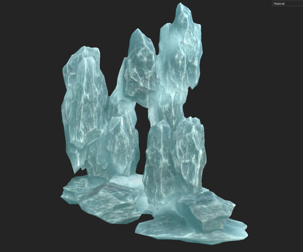 ArtStation - Low poly Realistic Ice Cave Block Modular Pack | Game Assets