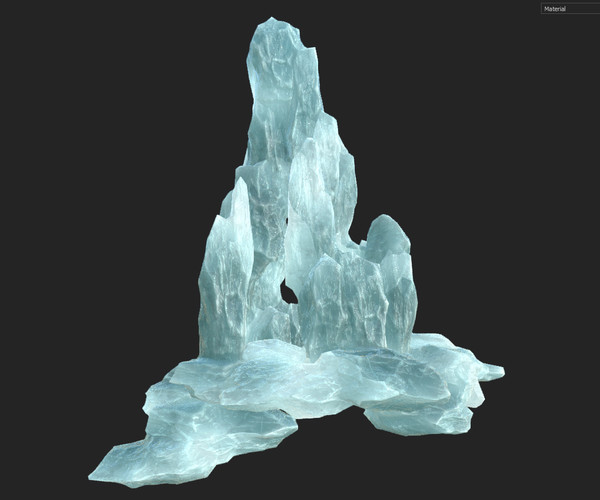 ArtStation - Low poly Realistic Ice Cave Block Modular Pack | Game Assets
