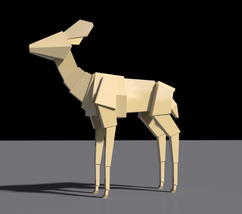 ArtStation - Boxy Stag (male deer) Maya Rig | Resources