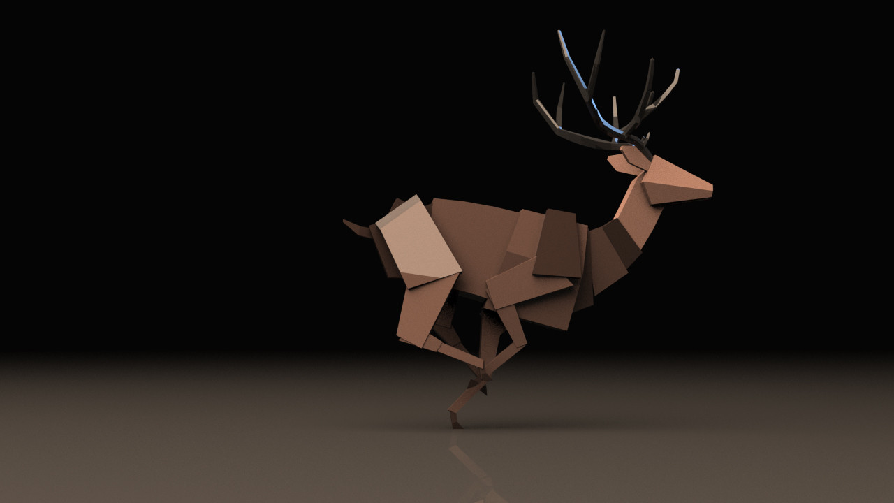 ArtStation - Boxy Stag (male deer) Maya Rig | Resources