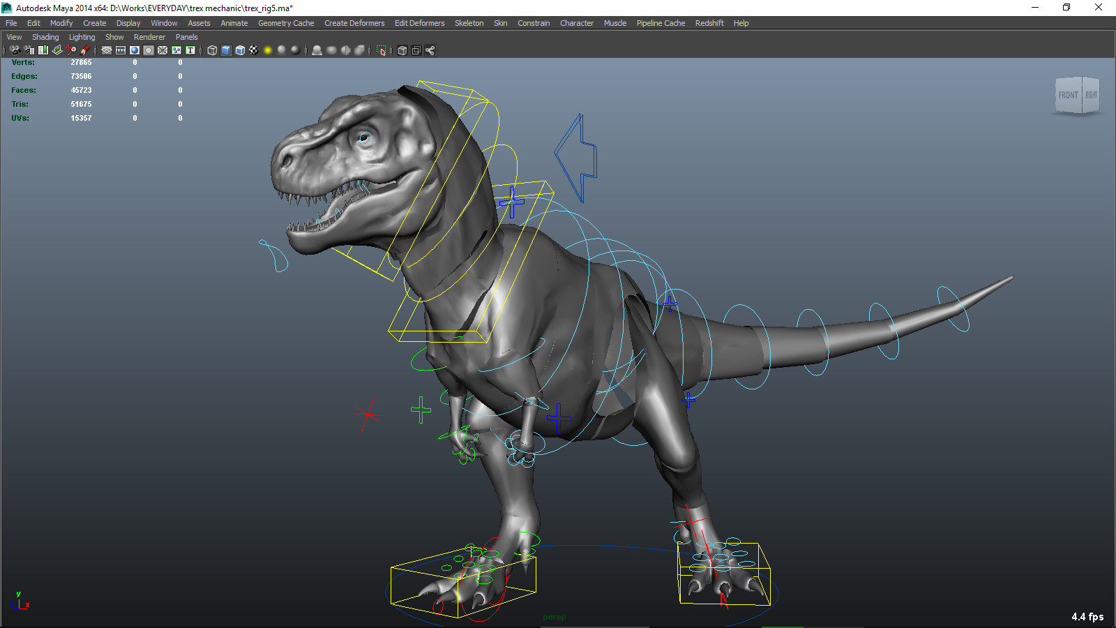 ArtStation - T Rex Mechanic Rig | Resources