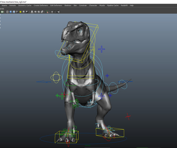 ArtStation - T Rex Mechanic Rig | Resources