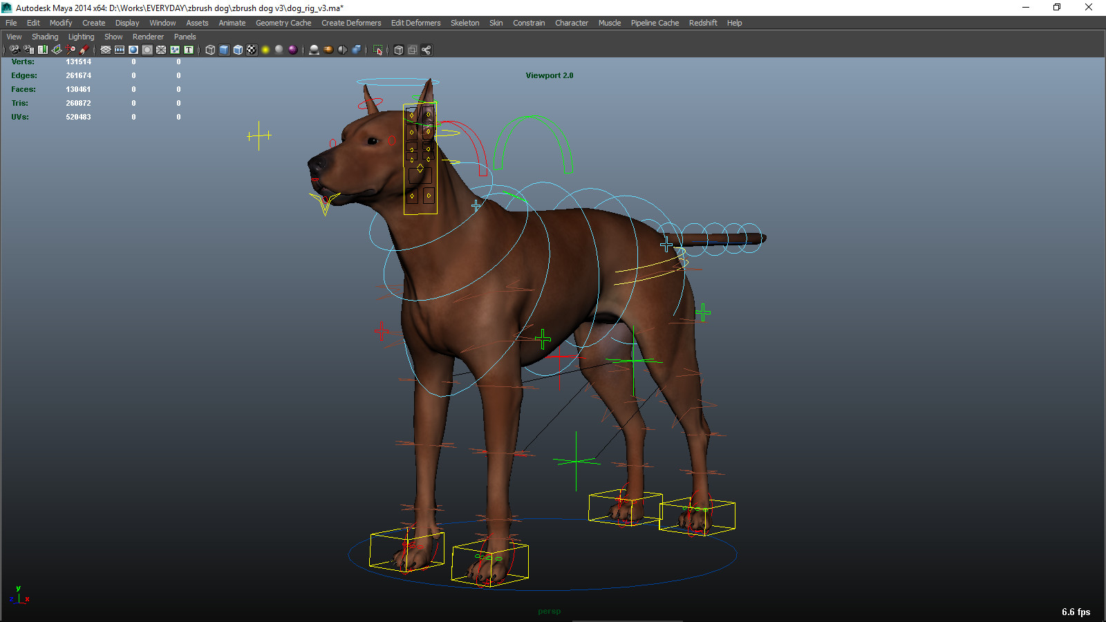 ArtStation - German Pinscher Dog Maya Rig | Resources
