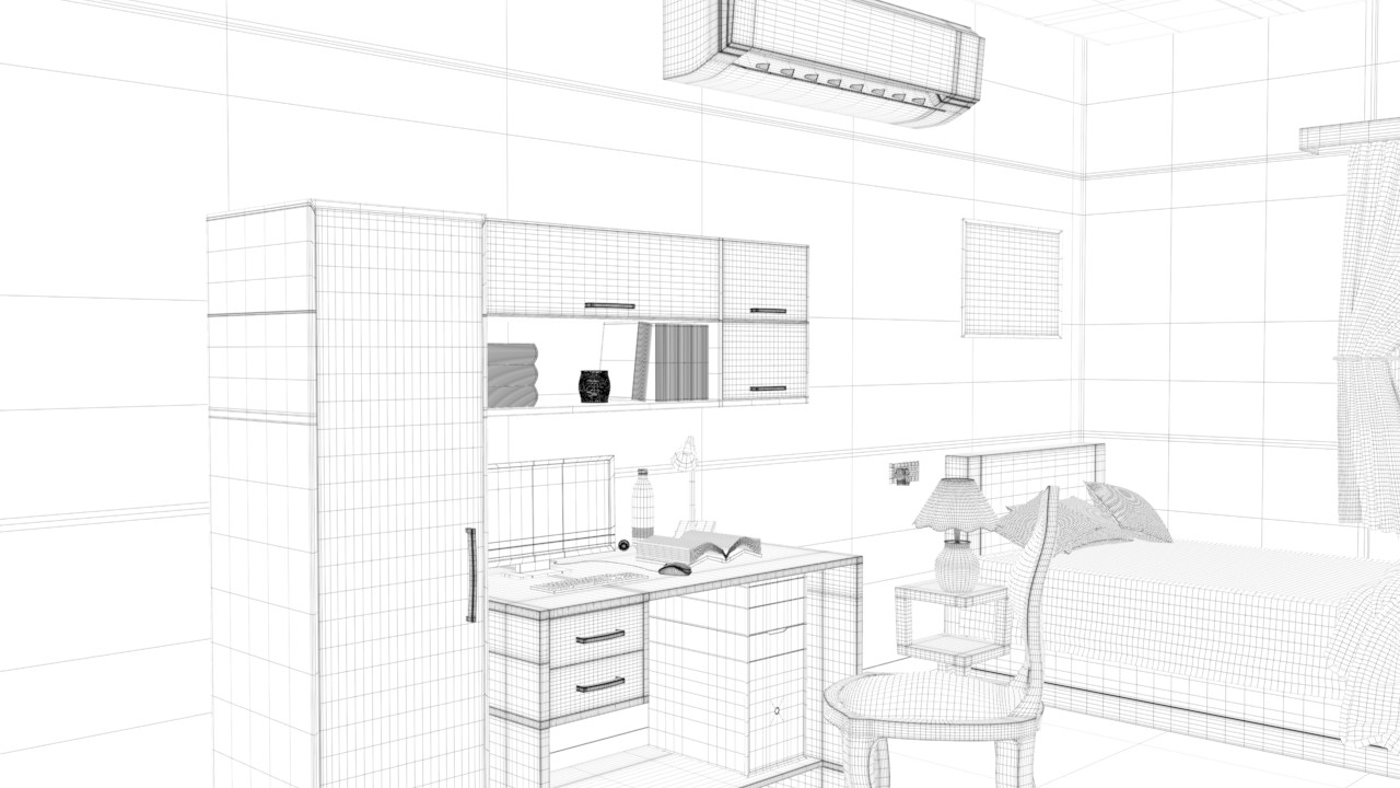 ArtStation - Furnished Room Interior Model | Resources